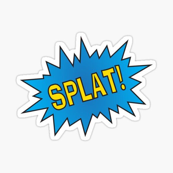 "SPLAT! Action Bubble Golden Age Comics Emoticon" Sticker for Sale by ...