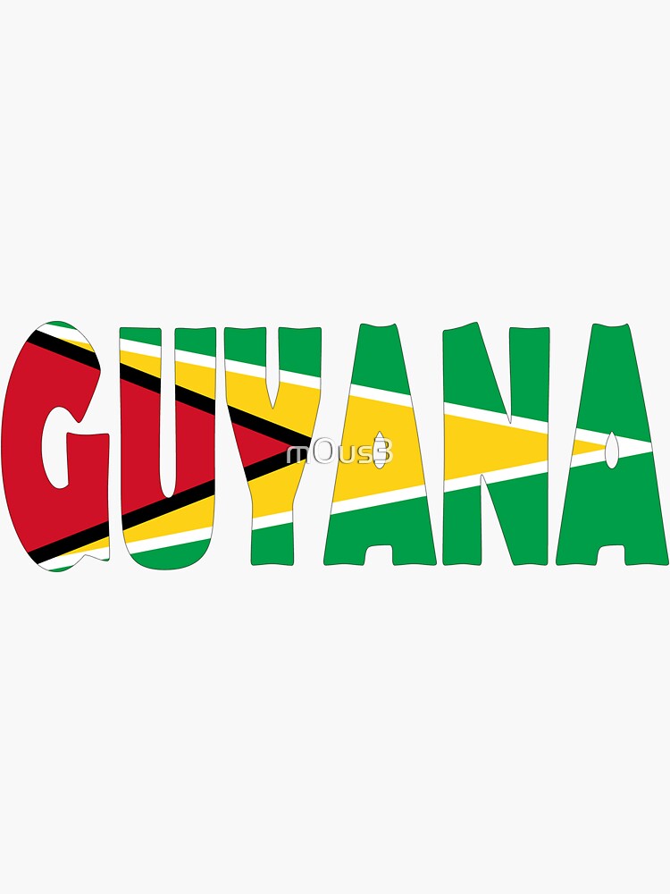 "Guyana" Sticker for Sale by m0us3 | Redbubble