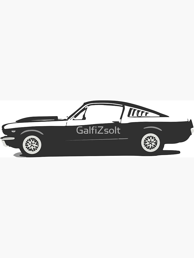 "Ford Mustang 65 fastback illustration" Art Print for Sale by ...