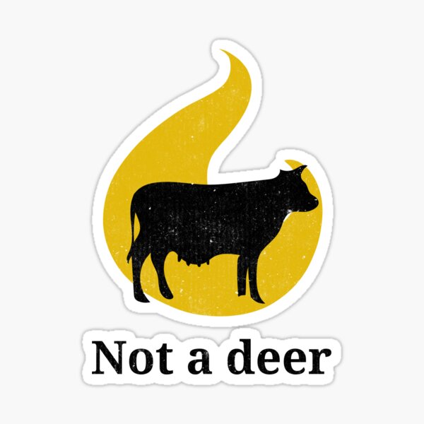 "Not a Deer. A Farmer´s Spin on Magritte" Sticker for Sale by Rebel ...