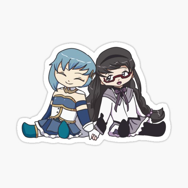 "Sayaka and Homura" Sticker for Sale by DreamerWitches | Redbubble