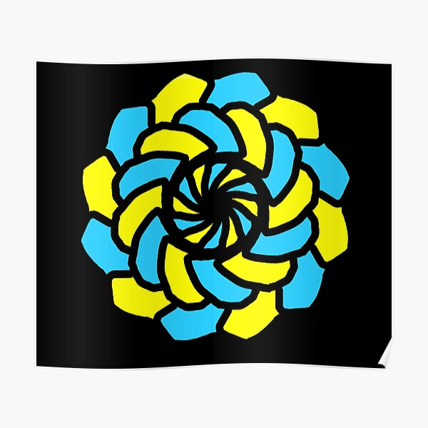 "Illustrated blue and yellow flower lollipop NFT" Poster for Sale by ...