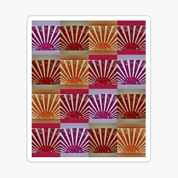 "JAPANESE SUN PATTERN" Sticker for Sale by jmed70 | Redbubble