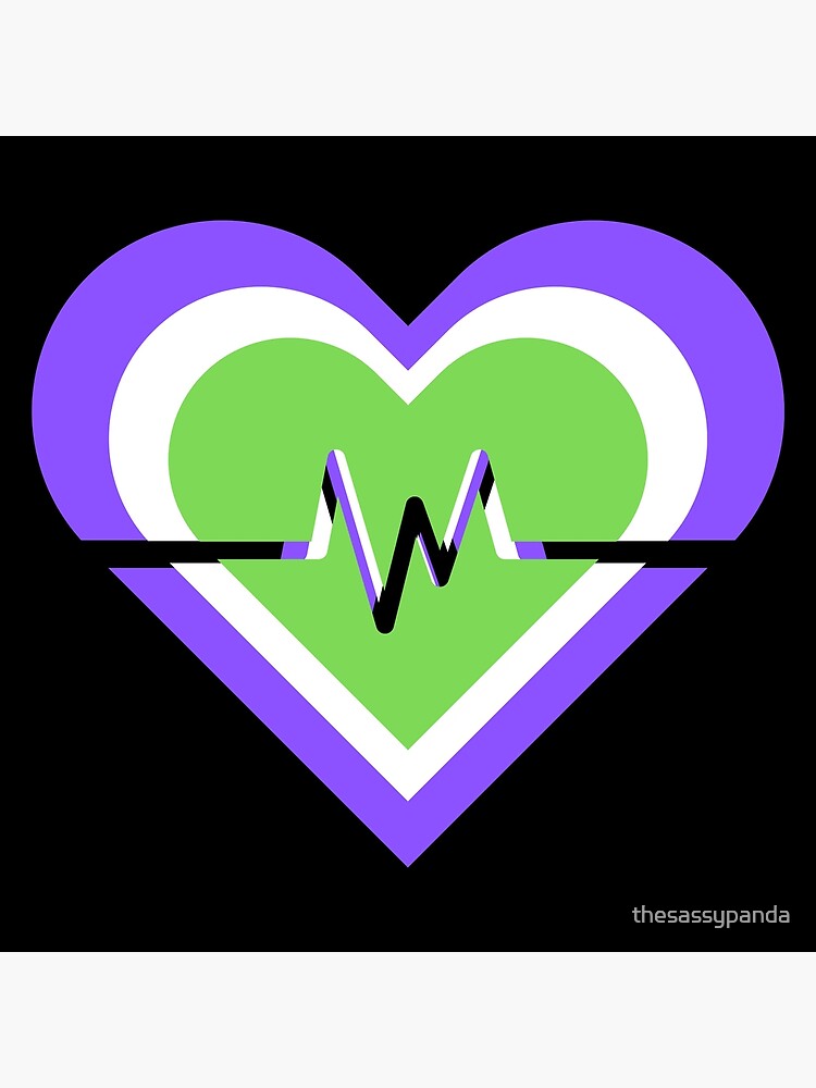 Pride Flag Hearts Genderqueer Poster For Sale By Thesassypanda Redbubble