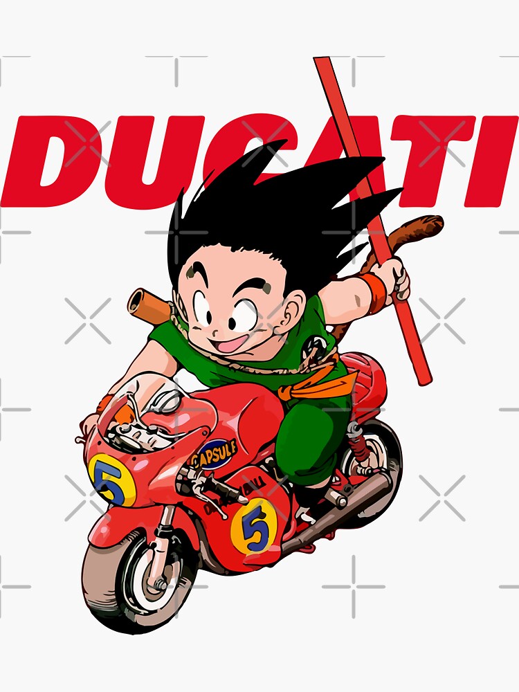 "Goku Motorcycle" Sticker for Sale by LesleyUS | Redbubble