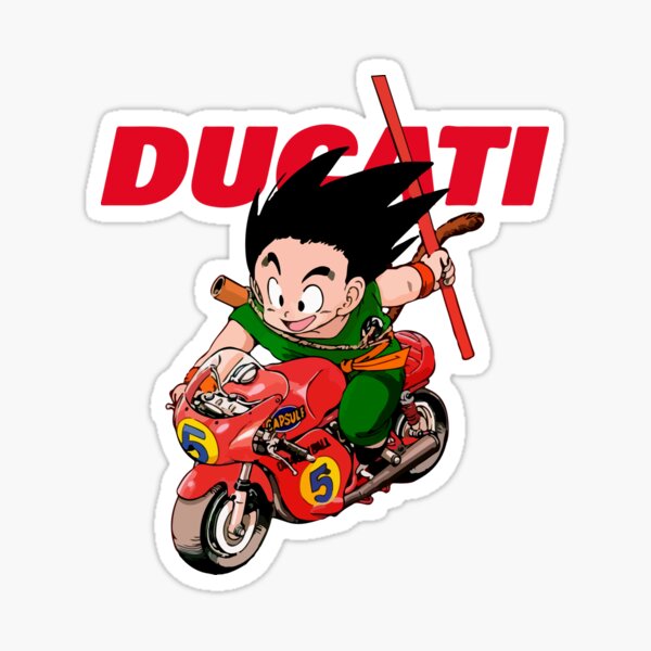 "Goku Motorcycle" Sticker for Sale by LesleyUS | Redbubble