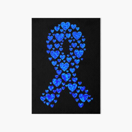"Heart filled hydrocephalus ribbon- hydrocephalus awareness " Art Board ...