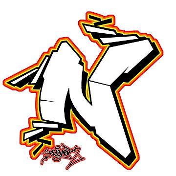 " LETTER N BY ESONE URBAN GRAFFITI STREET STYLE " Sticker for Sale by ...