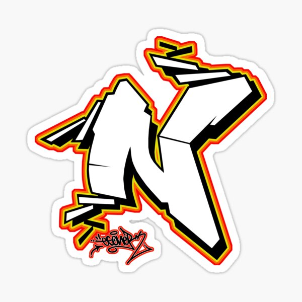 " LETTER N BY ESONE URBAN GRAFFITI STREET STYLE " Sticker for Sale by ...