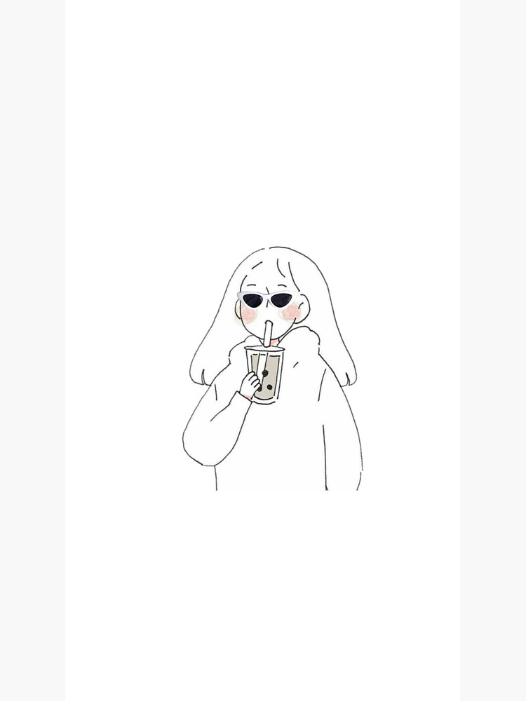 "Doodle girl" Sticker by NimraNasir | Redbubble