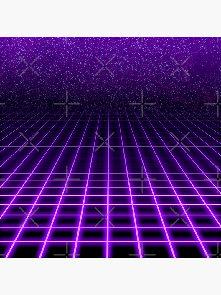 "Synthwave Grid" Sticker for Sale by arctide | Redbubble