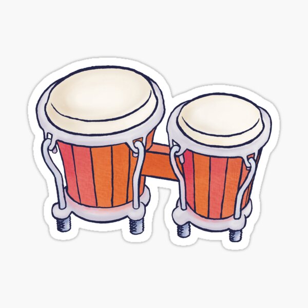 "Bongo drums" Sticker for Sale by ElectronicCloud | Redbubble