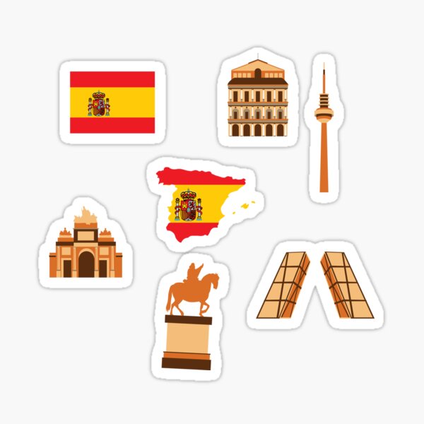 "Madrid Landmarks Pack" Sticker for Sale by Emilianozolla | Redbubble