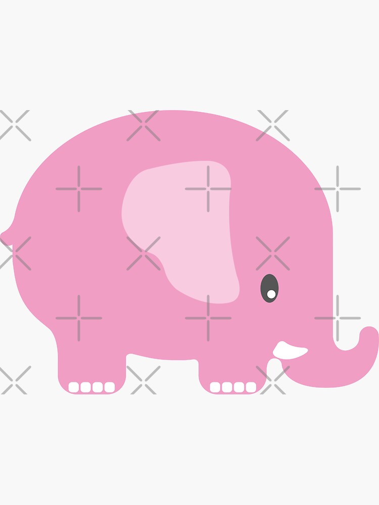 "Pink Elephant" Sticker for Sale by DarkSunglasses | Redbubble