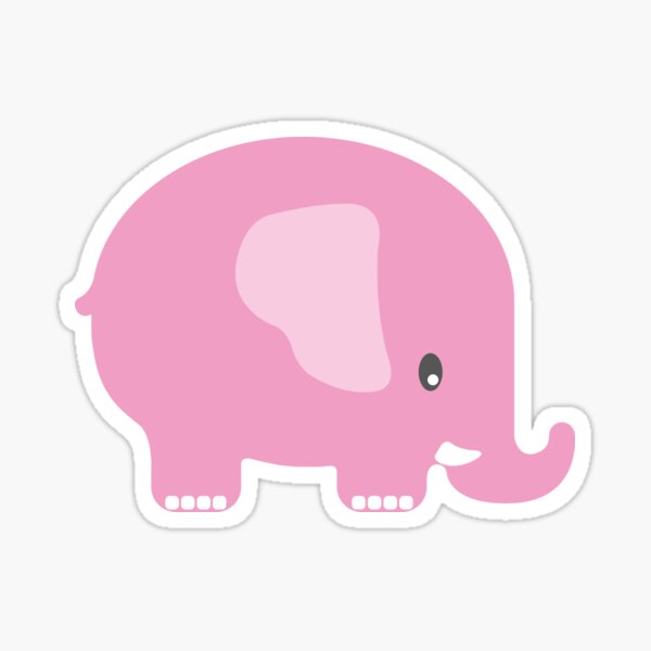 "Pink Elephant" Sticker for Sale by DarkSunglasses | Redbubble