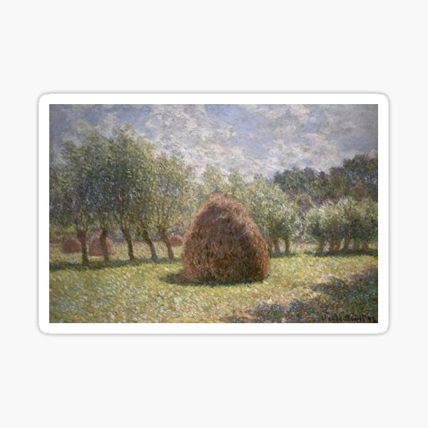 "Haystacks At Giverny" Sticker for Sale by LukeCarroll | Redbubble