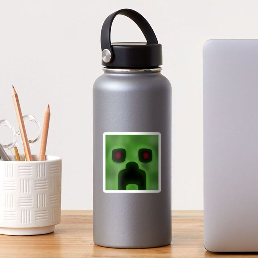 "Minecarft Creeper Face" Sticker for Sale by SovaDesigns | Redbubble
