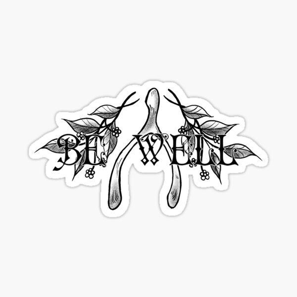 "Be Well" Sticker for Sale by B-Bones | Redbubble