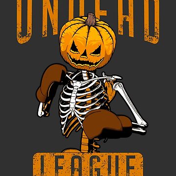 "Undead Boxing League Boxer Halloween Pumpkin Skeleton" Poster for Sale ...