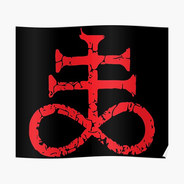 "Brimstone Satanic Cross Symbol" Poster for Sale by signsandsymbols ...
