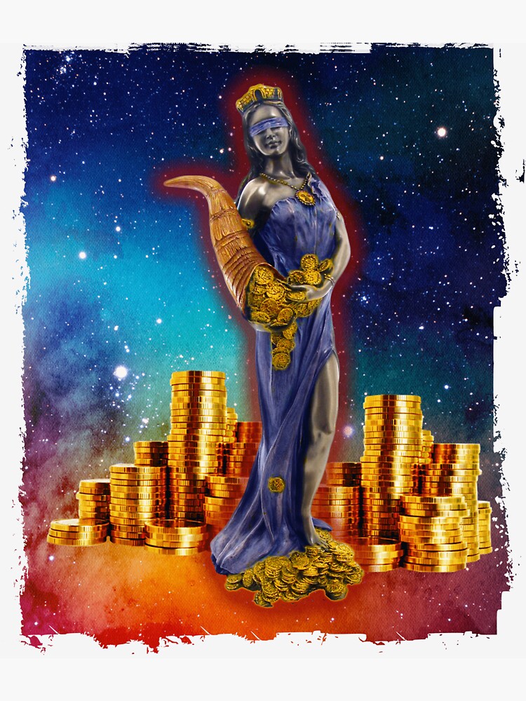 "Lady Luck Goddess Greek Mythology Fortuna" Sticker for Sale by ...