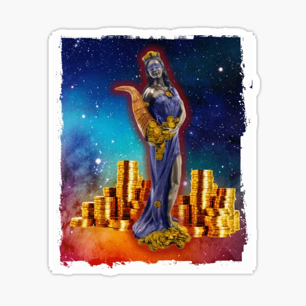 "Lady Luck Goddess Greek Mythology Fortuna" Sticker for Sale by ...