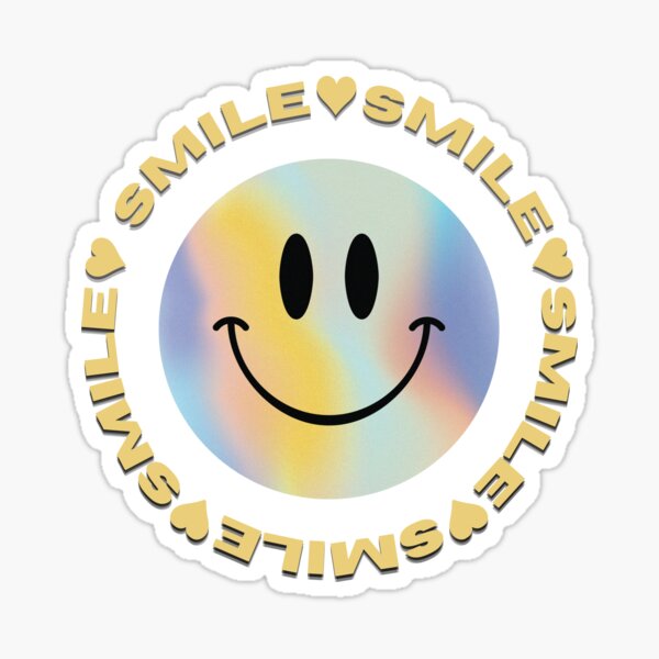 "Color smiley face - Rainbow color smiley face" Sticker for Sale by ...