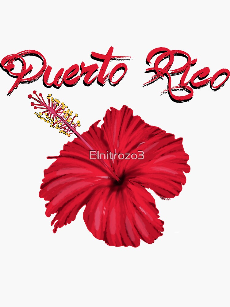 "Puerto Rico flower" Sticker for Sale by Elnitrozo3 | Redbubble