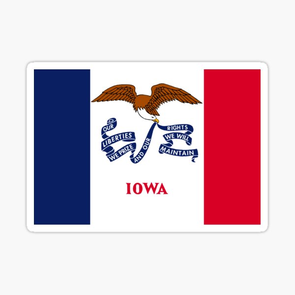 "Iowa Flag" Sticker by states | Redbubble