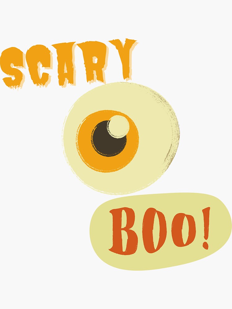 "Scary .... boo" Sticker by LAriviera | Redbubble