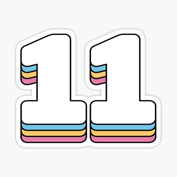 "11 number" Sticker for Sale by HanakiArt | Redbubble