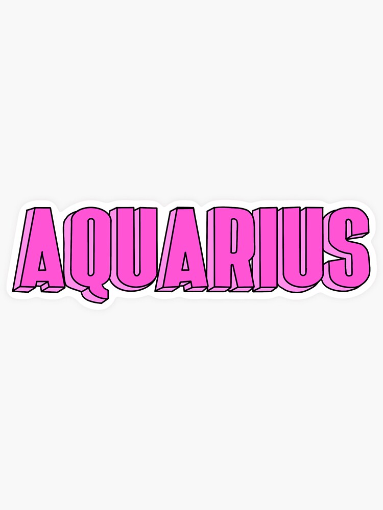 "pink aquarius zodiac" Sticker for Sale by kgmcg | Redbubble