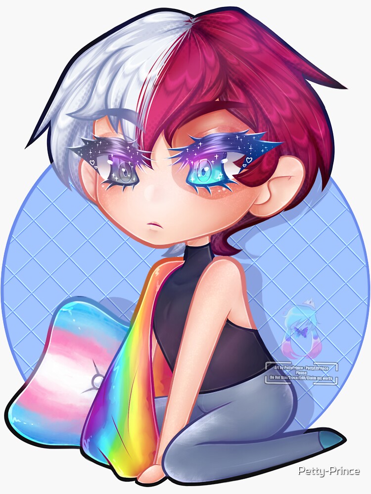 "Shouto Todoroki for Pride " Sticker for Sale by Petty-Prince | Redbubble