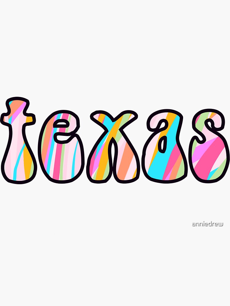 "Texas Tie Dye Sticker" Sticker for Sale by anniedrew | Redbubble
