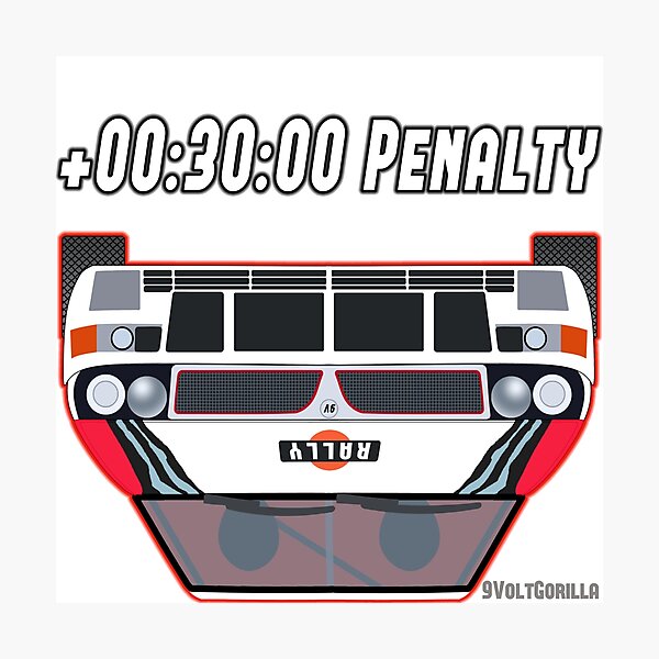 "9VoltGorilla Sim Racing Rally Time Penalty Roll-Over" Photographic ...