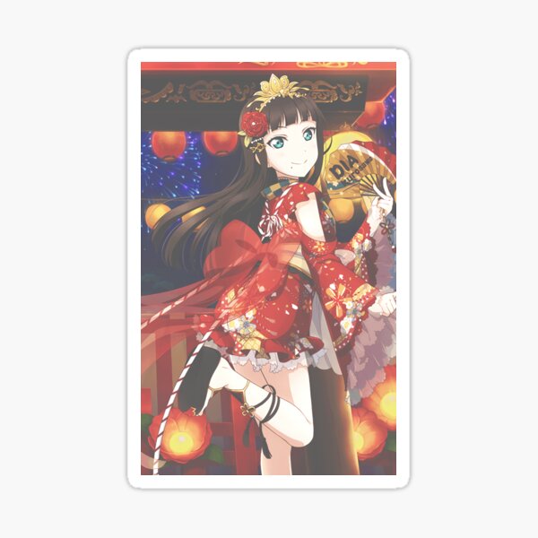 "kurosawa dia - yukata" Sticker for Sale by nishiqueeno | Redbubble