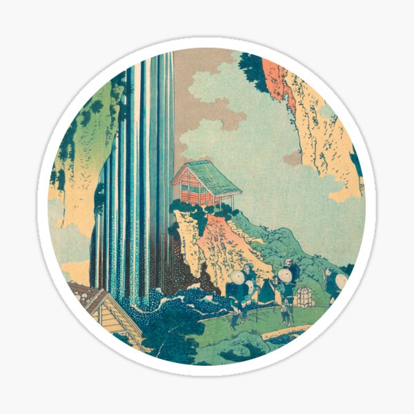 "Ono Waterfall on the Kisokaidō" Sticker for Sale by LazyOracle | Redbubble