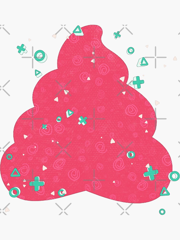 "Cool and Funny Poop Looking Shape with Abstract Art" Sticker for Sale ...
