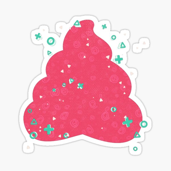 "Cool and Funny Poop Looking Shape with Abstract Art" Sticker for Sale ...