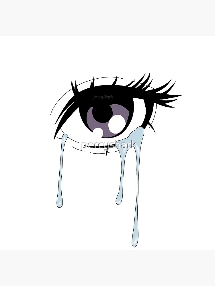 "Anime Tears" Poster for Sale by percyshark | Redbubble