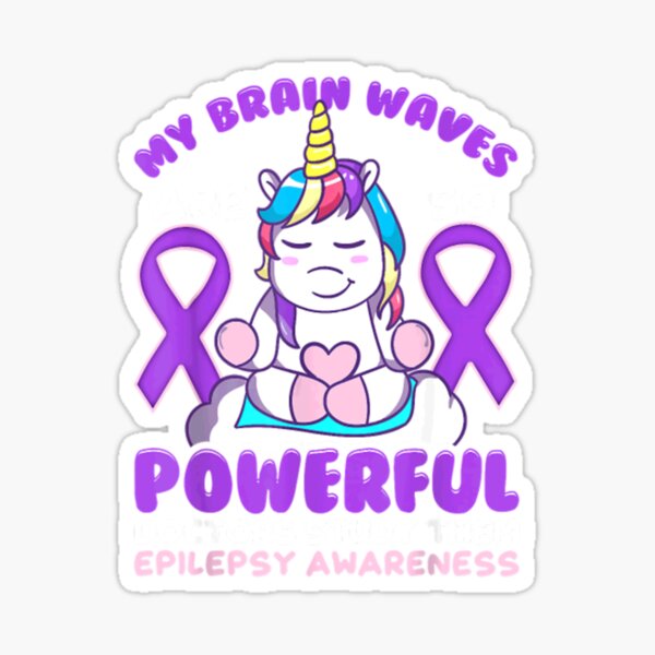 "Epilepsy Awareness Cute Unicorn Purple" Sticker for Sale by Clavitaps ...