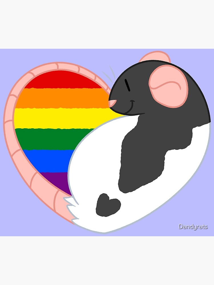 "Gay Pride Rat" Poster by Dandyrats | Redbubble