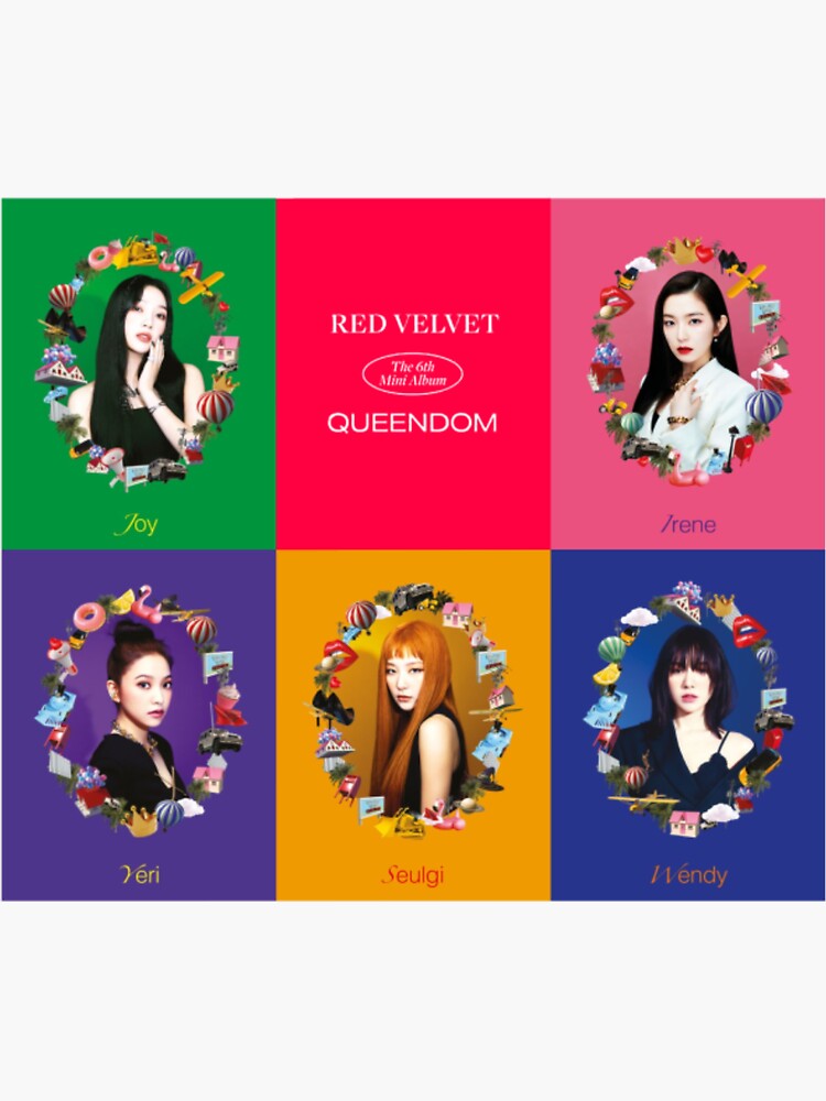 "Copie de Red Velvet - Queendom album - Group poster" Sticker for Sale ...