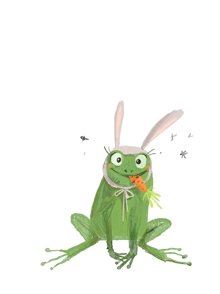"Funny frog with carrot" T-shirt for Sale by BaluPictures | Redbubble ...
