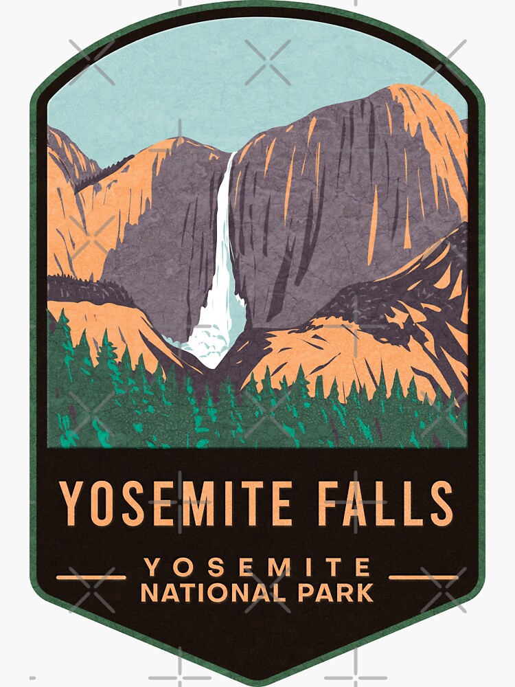 "Yosemite Falls Yosemite National Park" Sticker for Sale by ...