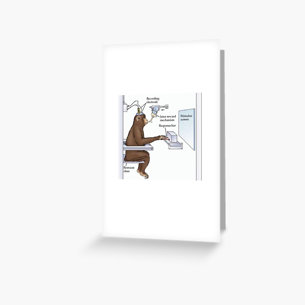 "Monkey Stimulus Juice Reward Meme" Greeting Card by LtFrenchFries ...