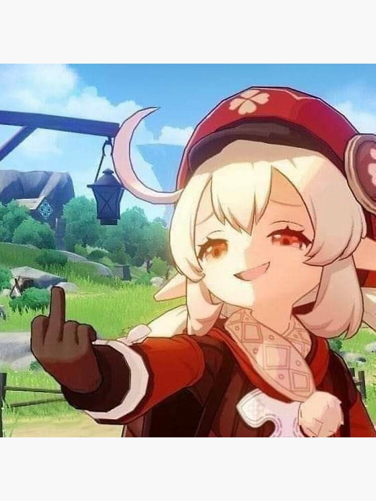 "Klee Genshin Impact Mittelfinger Meme Sticker" Sticker von ...