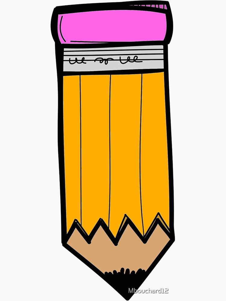 "Pencil" Sticker for Sale by Mbouchard12 | Redbubble