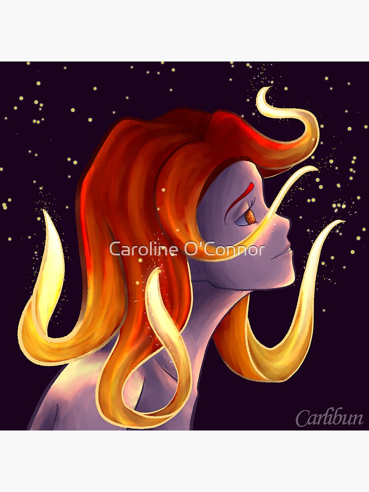 "Setting the Ends of My Hair on Fire " Sticker for Sale by LadyForest ...