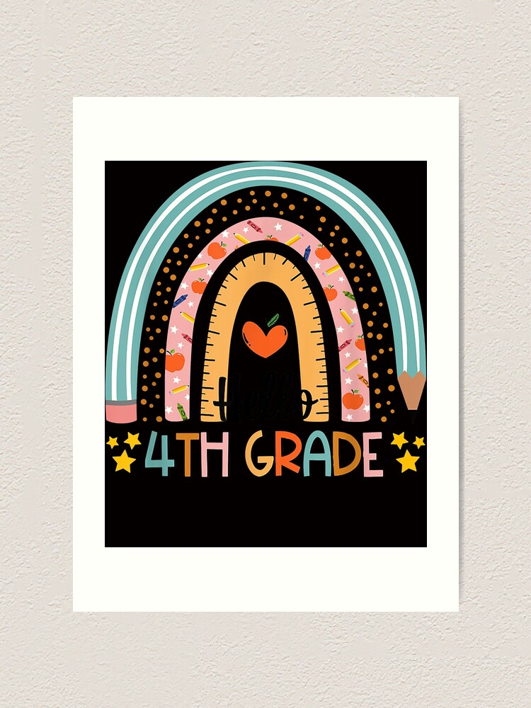 Lámina artística «Rainbow Hello Cuarto Maestro de 4to Grado Primer día ...
